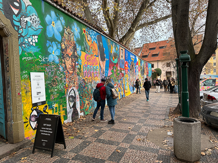 The Lennon Wall in Prague - 8th December 2022 - Ian Hardacre